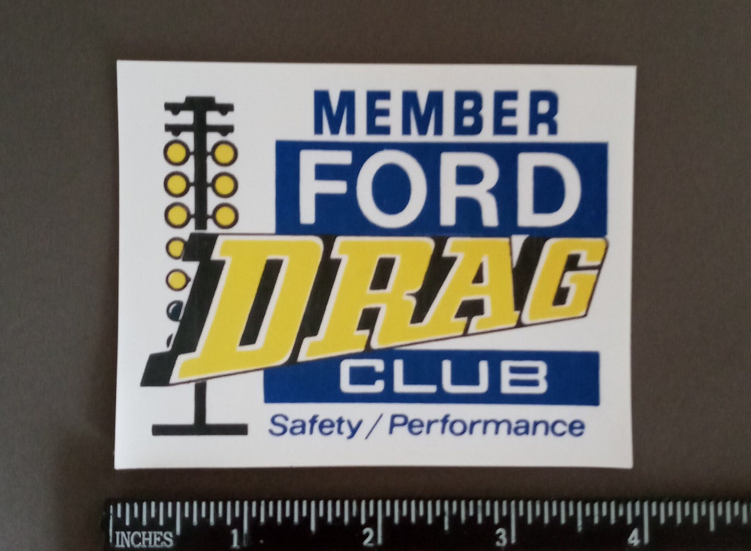 Ford Drag Club 1970 Vintage Racing Style Decal ... Isky ...rat Rod ...