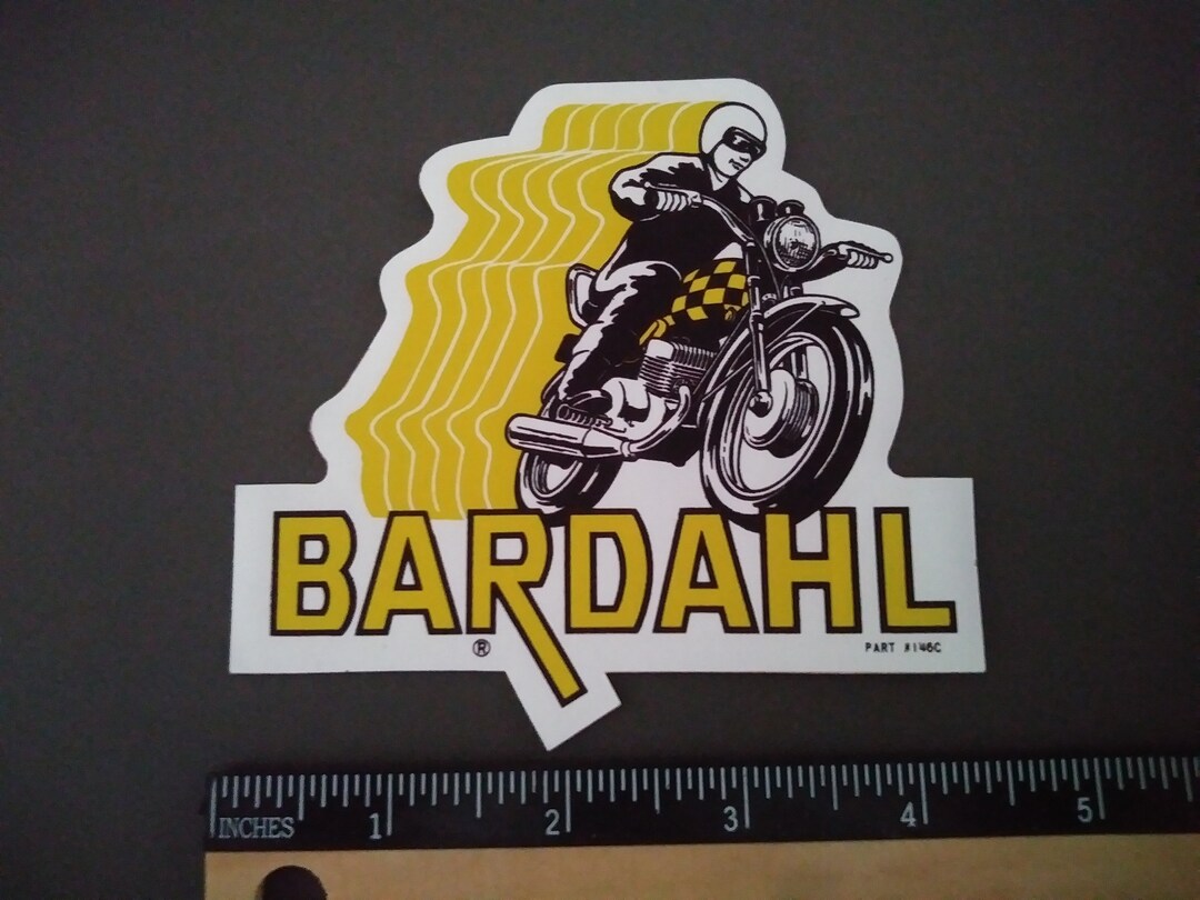 Bardahl Cycle ..... Vintage Style Racing Decal.. Peel and Stick Sticker ...