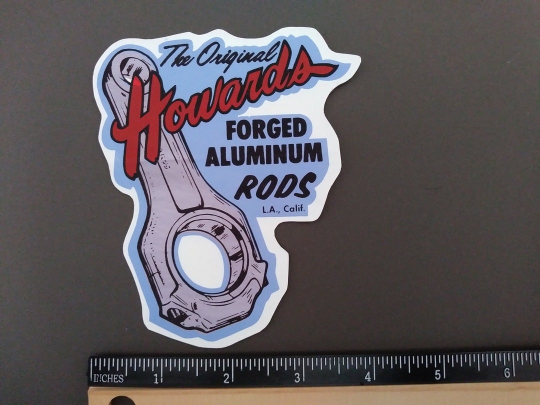 Howards Push Rods Vintage Style Racing Decal.. Peel and Stick Sticker ...