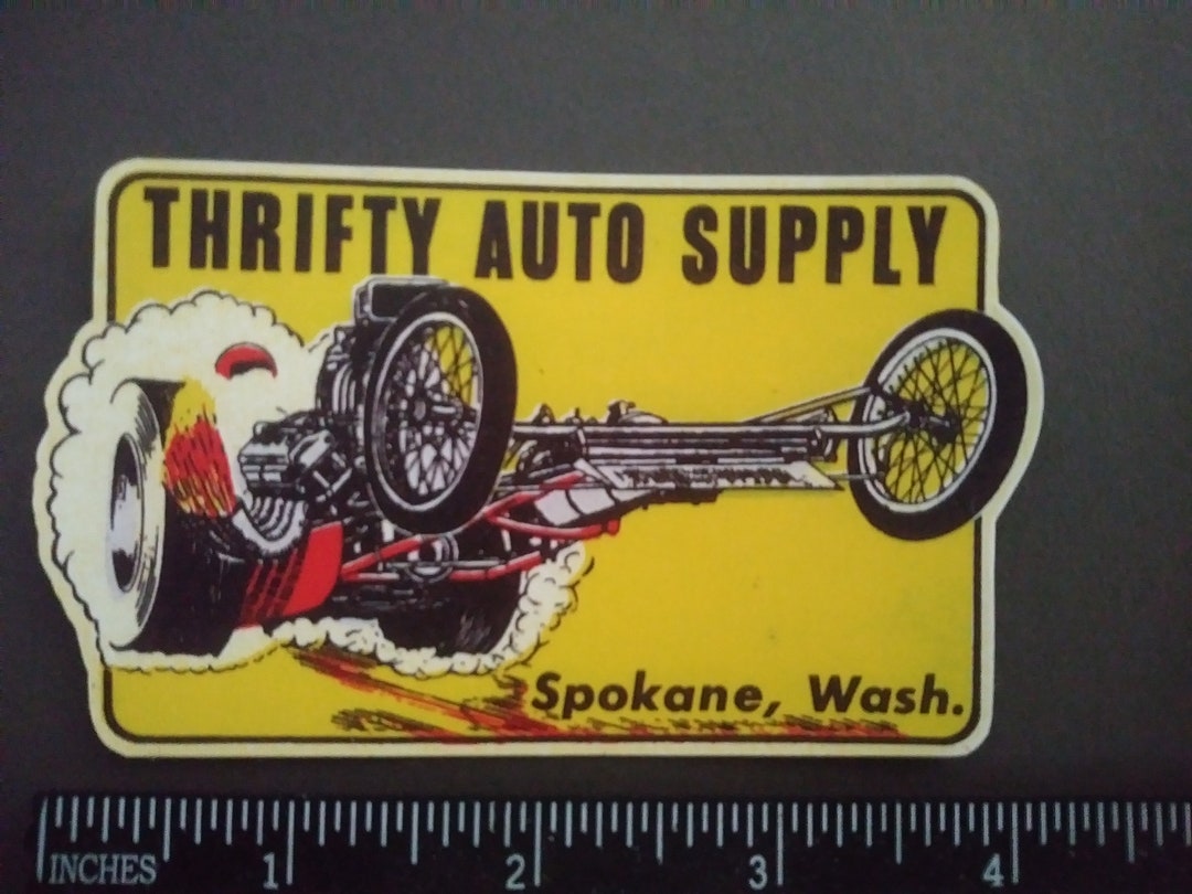 Thrifty Auto Vintage Style Racing Decal Sticker - Tool Box Sticker ...