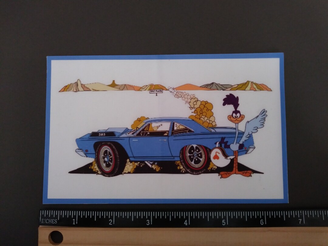 Plymouth Road Runner Large Vintage Style Racing Decal.. Peel and Stick ...