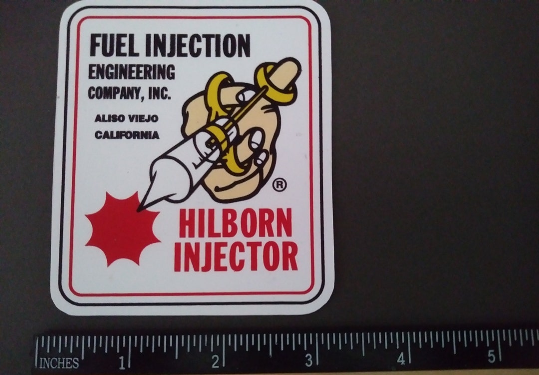 Hilborn Fuel Injection Vintage Style Racing Decal.. Peel and Stick ...