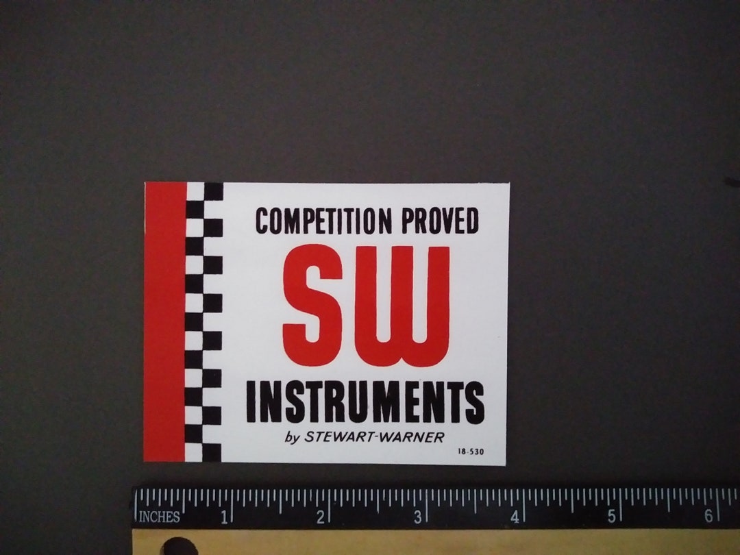 Stewart Warner 1960's Vintage Style Racing Decal Sticker - Etsy
