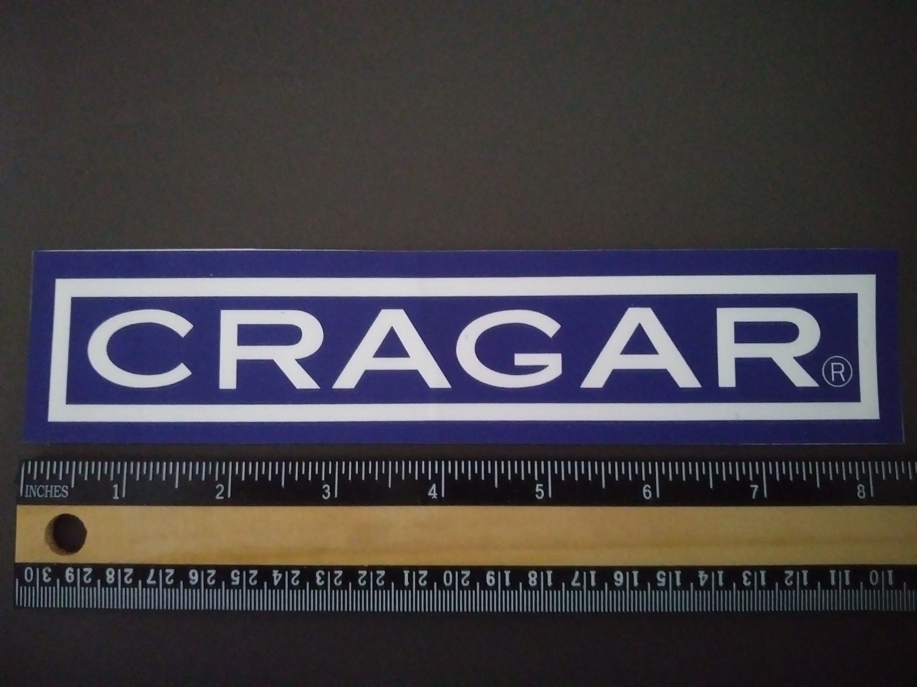 Cragar Wheels Large Vintage Style Racing Decal.. Peel and Stick Sticker ...