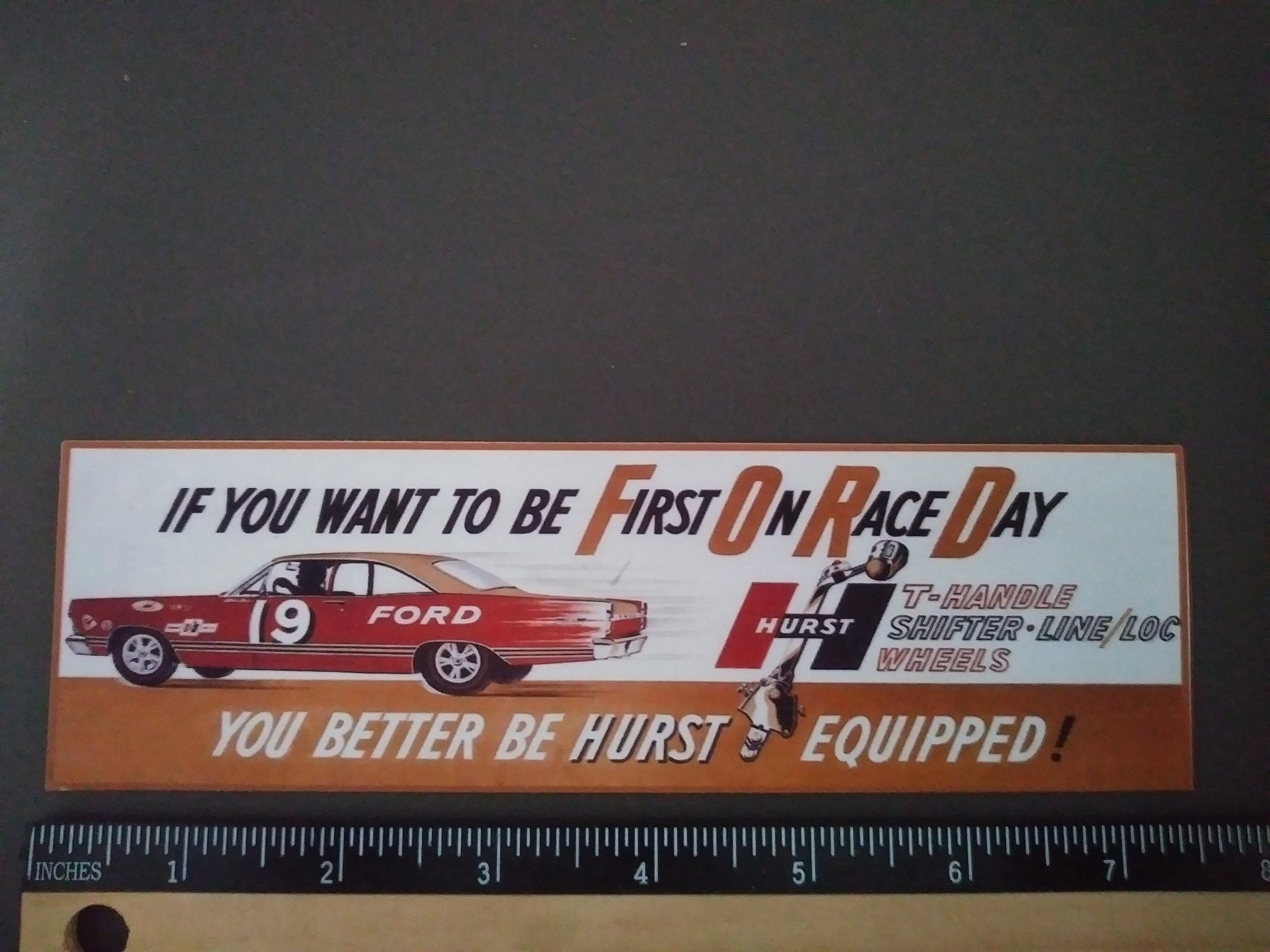 Hurst Ford Line/lock Shifter 1960's Vintage Style Racing Decal..sticker ...