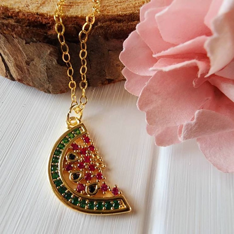 Watermelon Necklace - Etsy