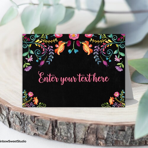 EDITABLE Fiesta Food Tent Labels Fiesta Birthday Place Card - Etsy