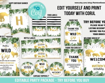 Wild One Party Pack | Etsy