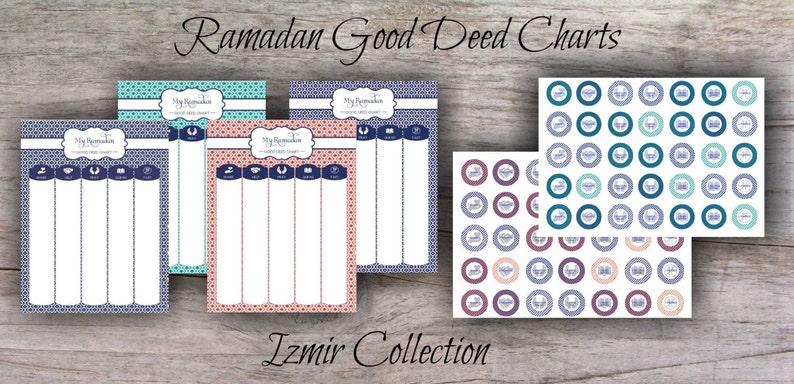 Ramadan Good Deeds Chart izmir Collection Royal Blue - Etsy