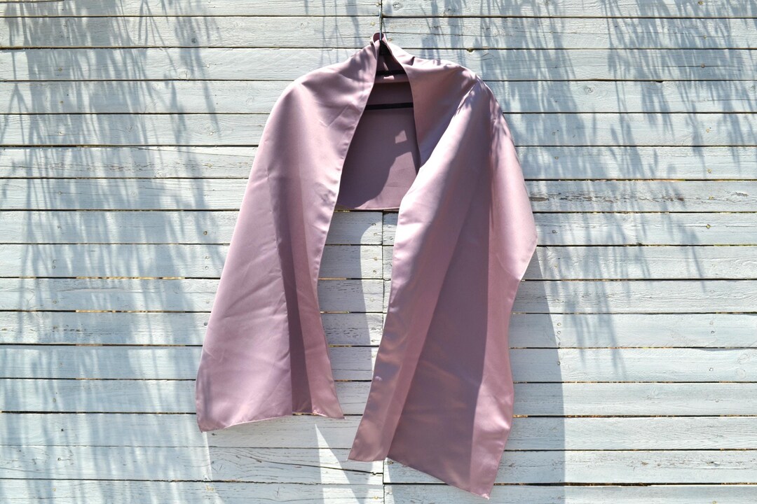 Deadstock 90s Lilack Purple Thick Satin Shawl,long Scarf. - Etsy