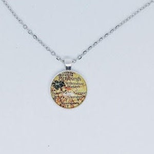 Pittsburgh PA Pennsylvania City Map Necklace - Etsy