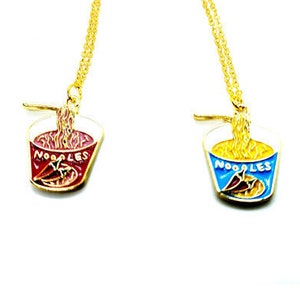 Ramen Noodle Necklace: Your Choice of Red or Blue - Etsy