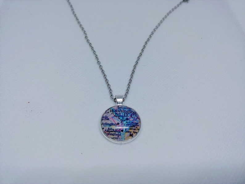 Washington D.C District of Columbia City Map Necklace - Etsy