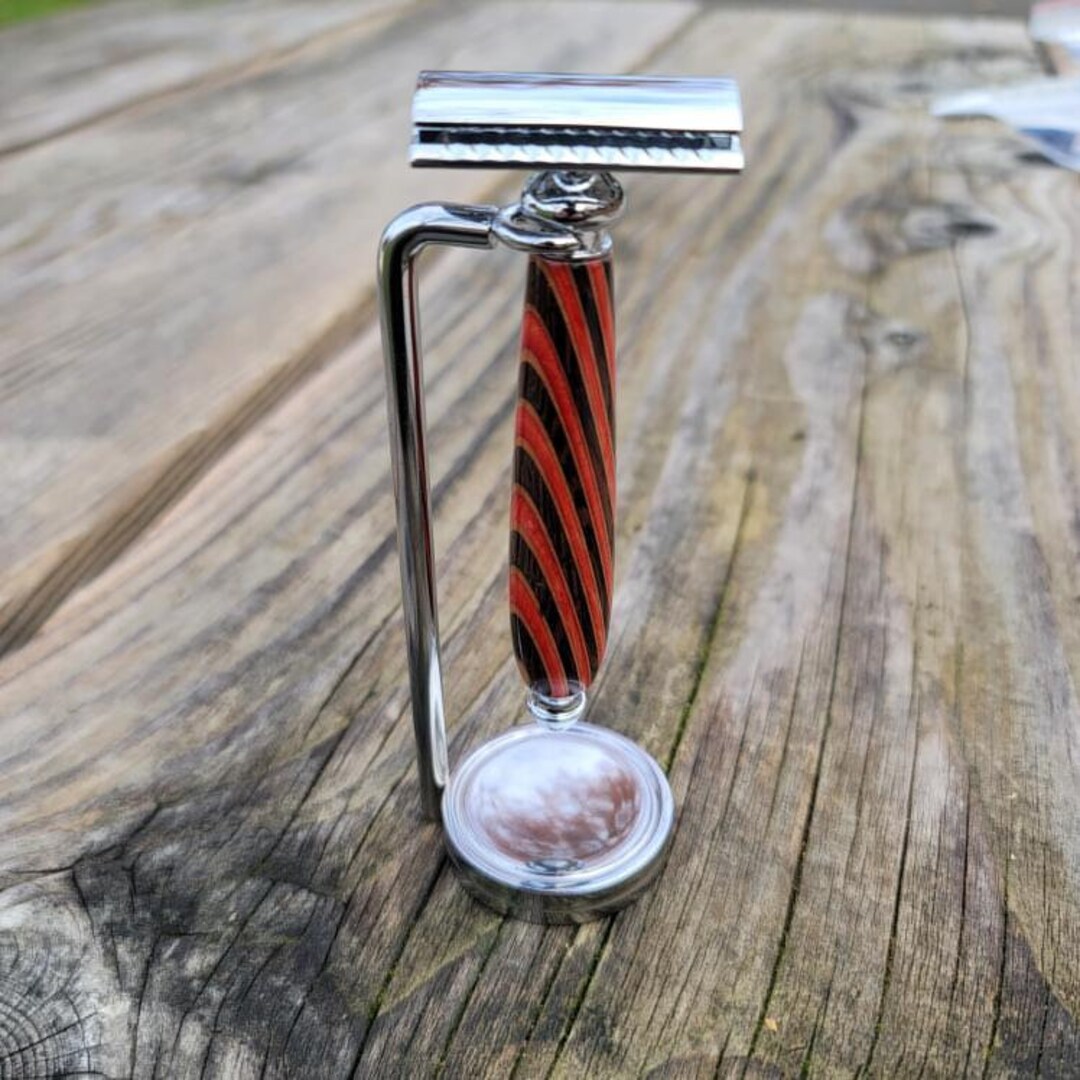 Wenge, Dyed Maple, and Holly Veneer Shaving Razor Wood Handturned - Etsy