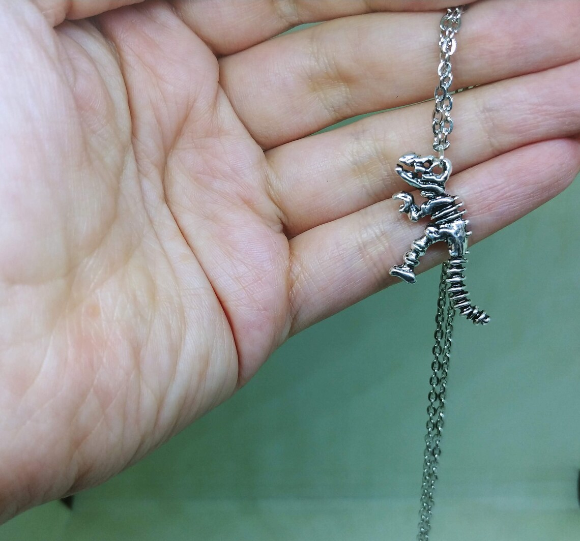 Skeleton Dinosaur T-rex Tyranosaurus Rex Nekclace Paleontology | Etsy