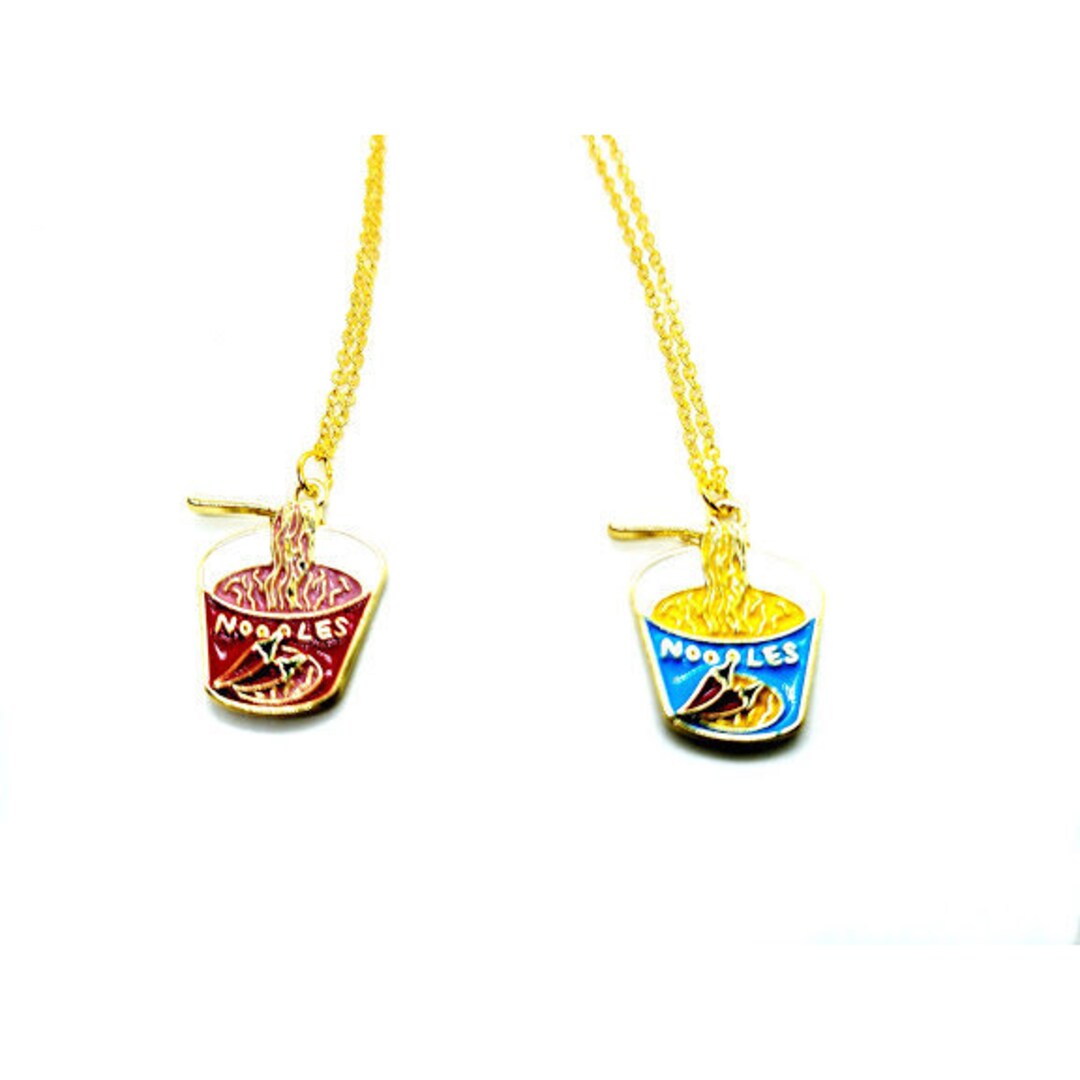 Ramen Noodle Necklace: Your Choice of Red or Blue - Etsy