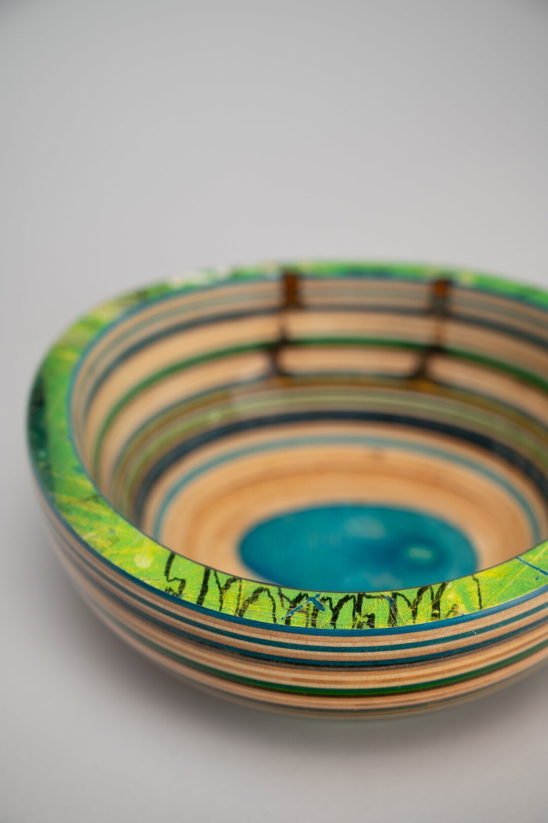 Handturned Wooden Skateboard Bowl - Etsy