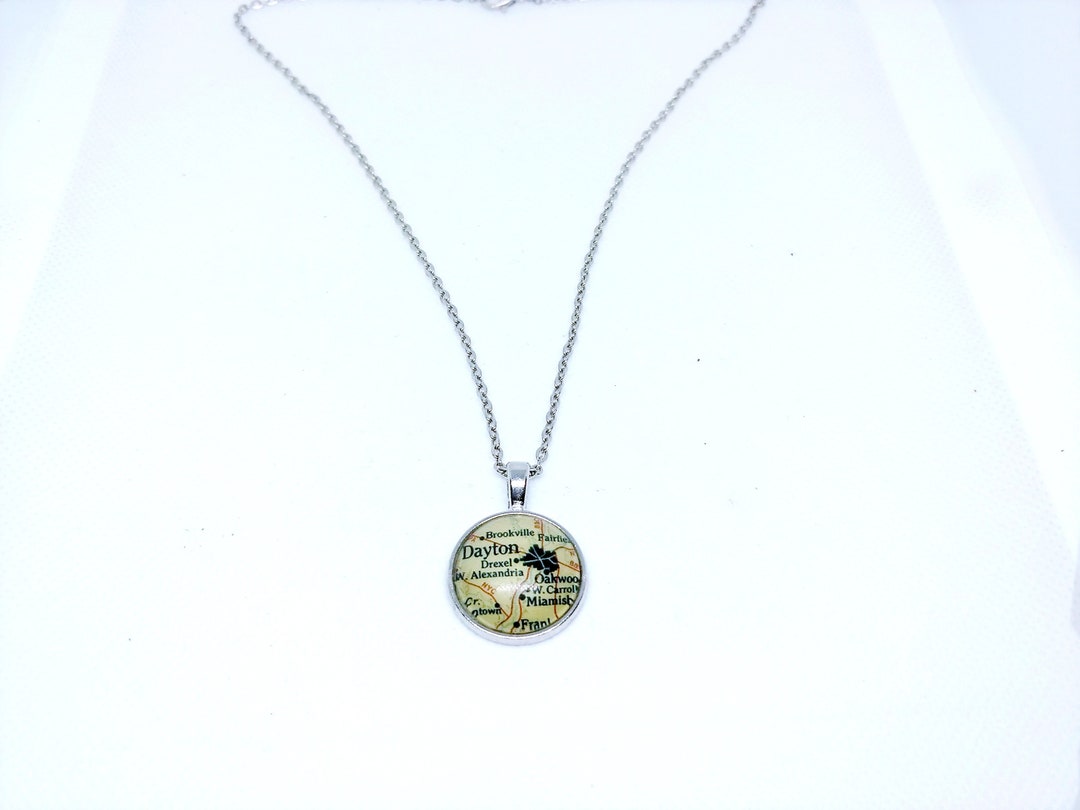 Dayton Ohio City Map Necklace - Etsy