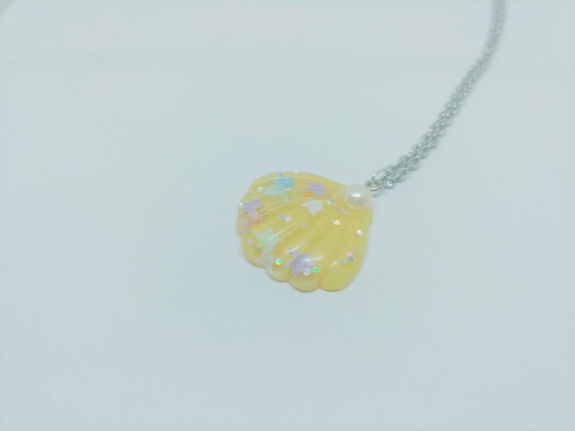 Pastel Sprinkle Shell Necklace Your Choice of Pink Blue Purple - Etsy