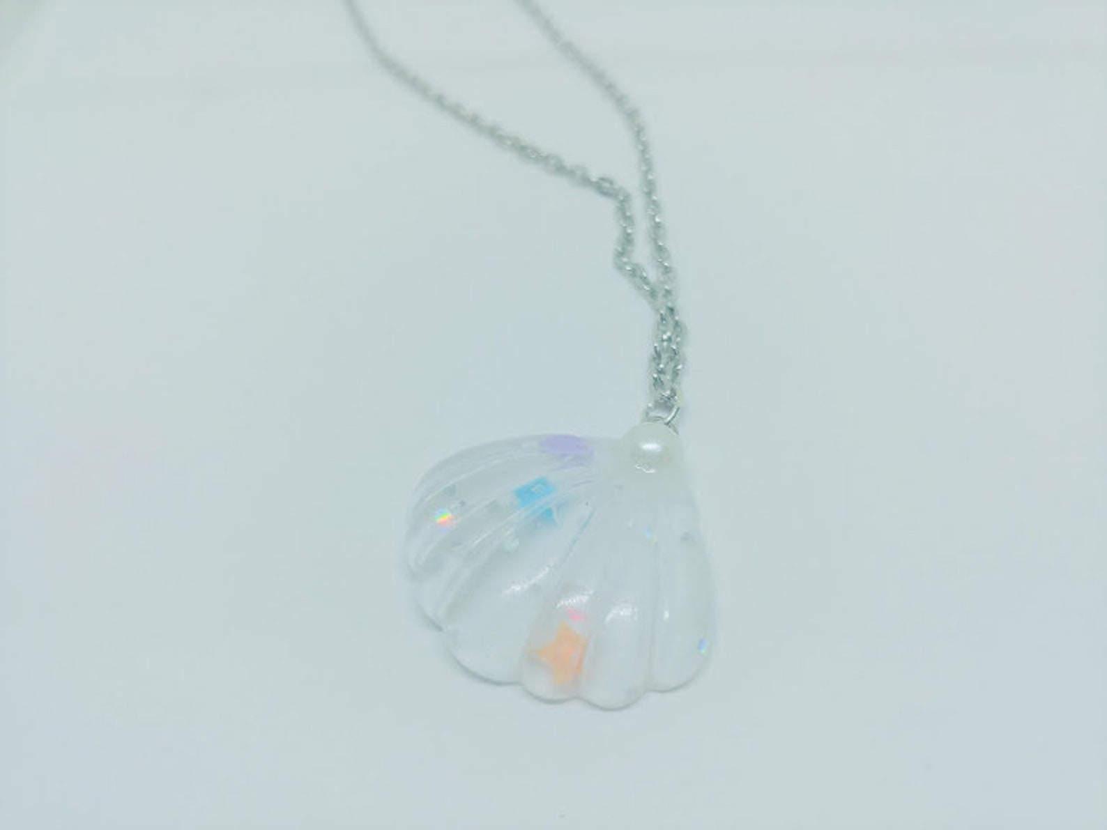Pastel Sprinkle Shell Necklace Your Choice of Pink Blue Purple - Etsy