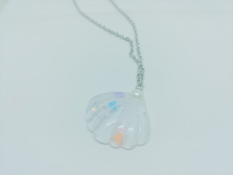 Pastel Sprinkle Shell Necklace Your Choice of Pink Blue Purple - Etsy