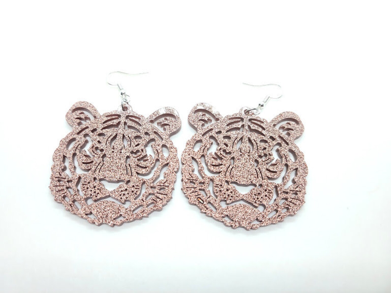Large Acrylic Tiger Head Earrings Vintage Street Style 90s Kid - Etsy