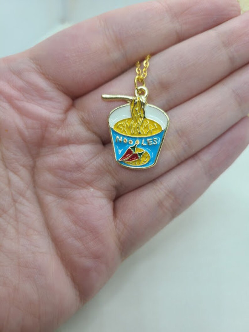 Ramen Noodle Necklace: Your Choice of Red or Blue - Etsy