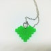 8 Bit Pixel Heart Necklace Video Game Gamer Geek Gift 6 Colors You Pick ...