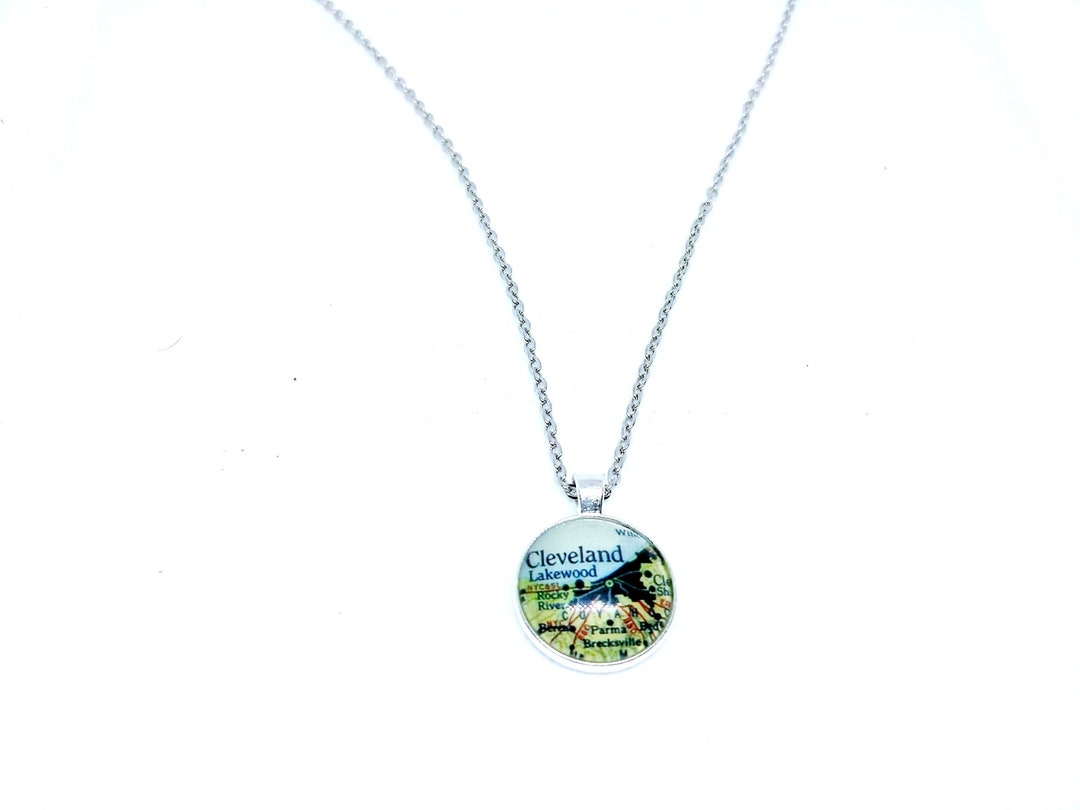 Cleveland Ohio City Map Necklace - Etsy