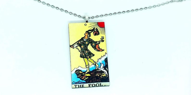 Tarot Card Necklace the Fool - Etsy