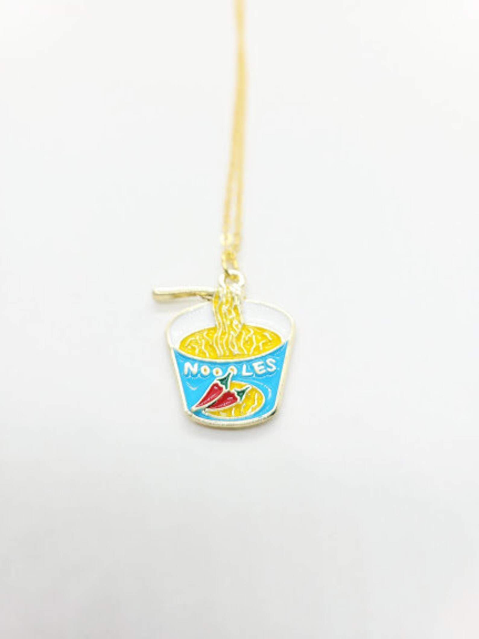 Ramen Noodle Necklace: Your Choice of Red or Blue - Etsy