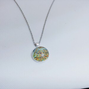New York City NYC City Map Necklace - Etsy