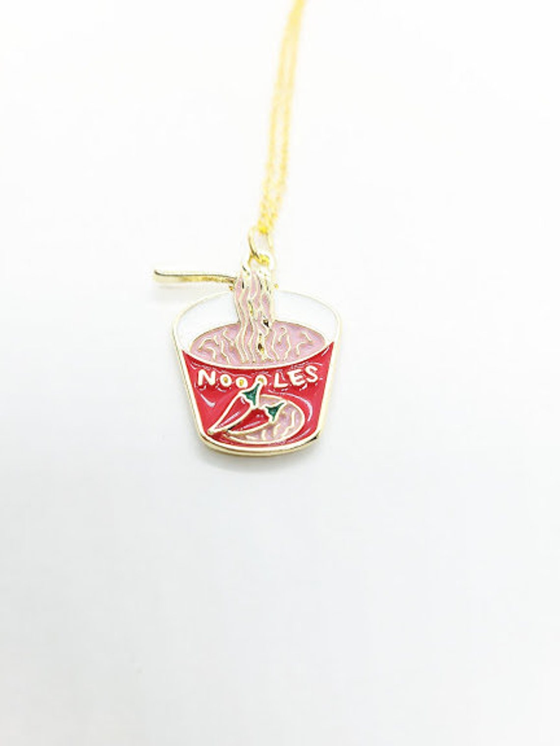 Ramen Noodle Necklace: Your Choice of Red or Blue - Etsy
