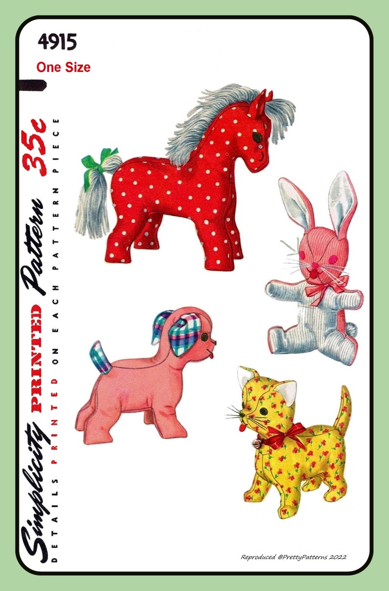 Stuffed Animals DOG Puppy CAT Kitten Rabbit Bunny Horse Pony Toy ...