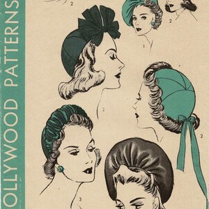 CALOT Halo Hat FASCINATOR Cap RARE Hollywood 554 Vtg 1940's Size 22 ...