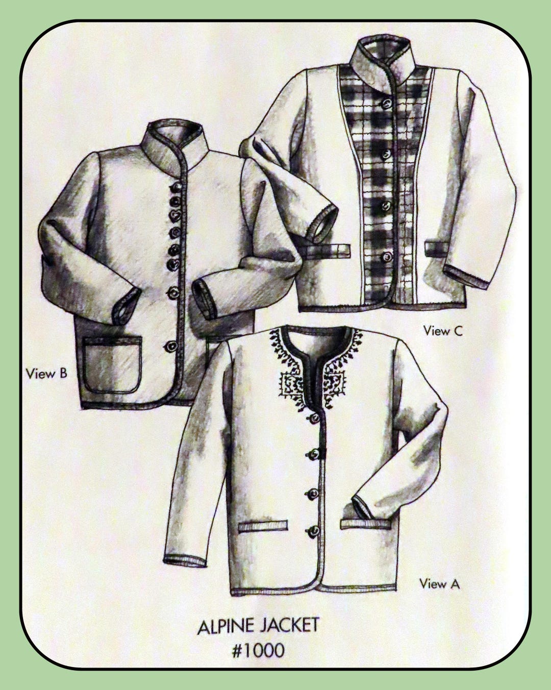 Misses ALPINE Jacket Pattern Fleece 3 Styles Sizes 31-45 Great Copy ...