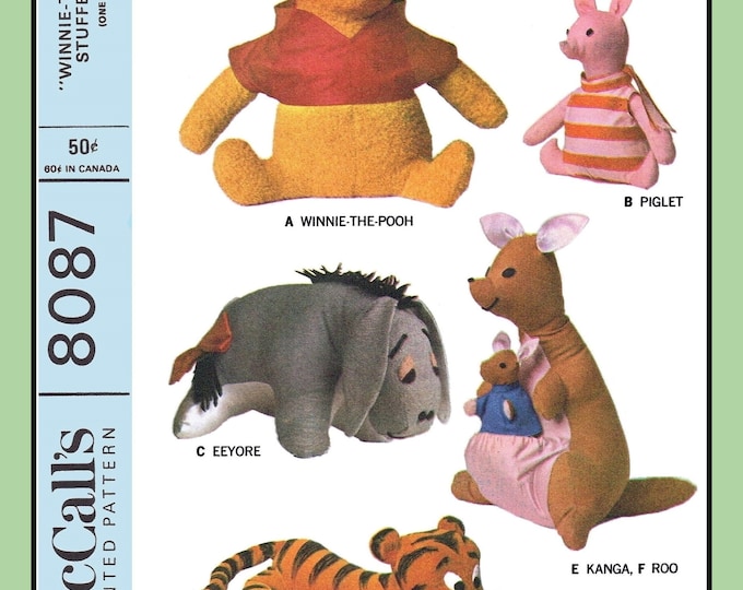 Pajama Bag Pattern Stuffed Animals Dog POODLE Dachshund Advance 8456 ...