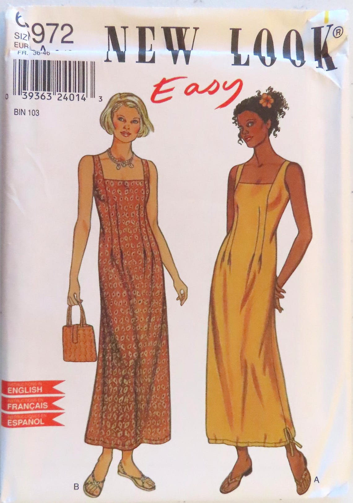 Misses Semi-fitted DRESS Pattern Ankle Length EASY Sundress Sleeveless ...