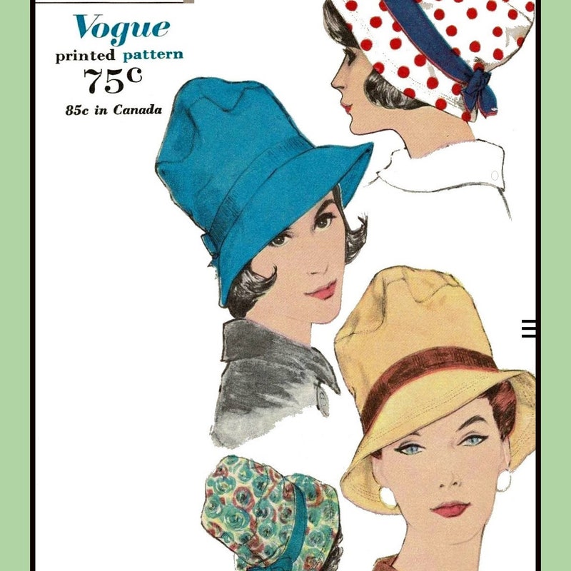 Vogue Hat Pattern - Etsy
