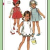 Childs SUN SUIT, Dress, BONNET Hat Girls Mccall 9215 Vintage 1937 ...