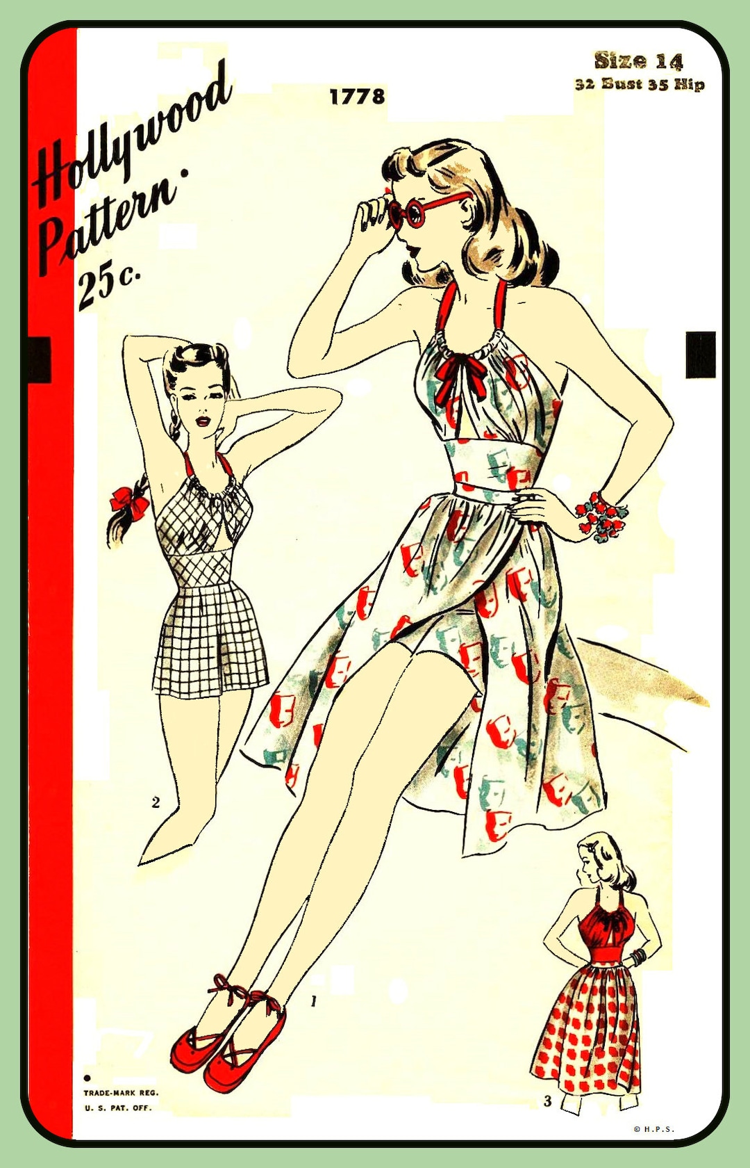 Misses PLAY SUIT Pattern One-piece W Removable Skirt RARE Size 14 ...