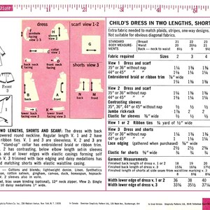 Girls DRESS Shorts SCARF Kerchief Child RARE Simplicity 8169 Vtg 1969 ...