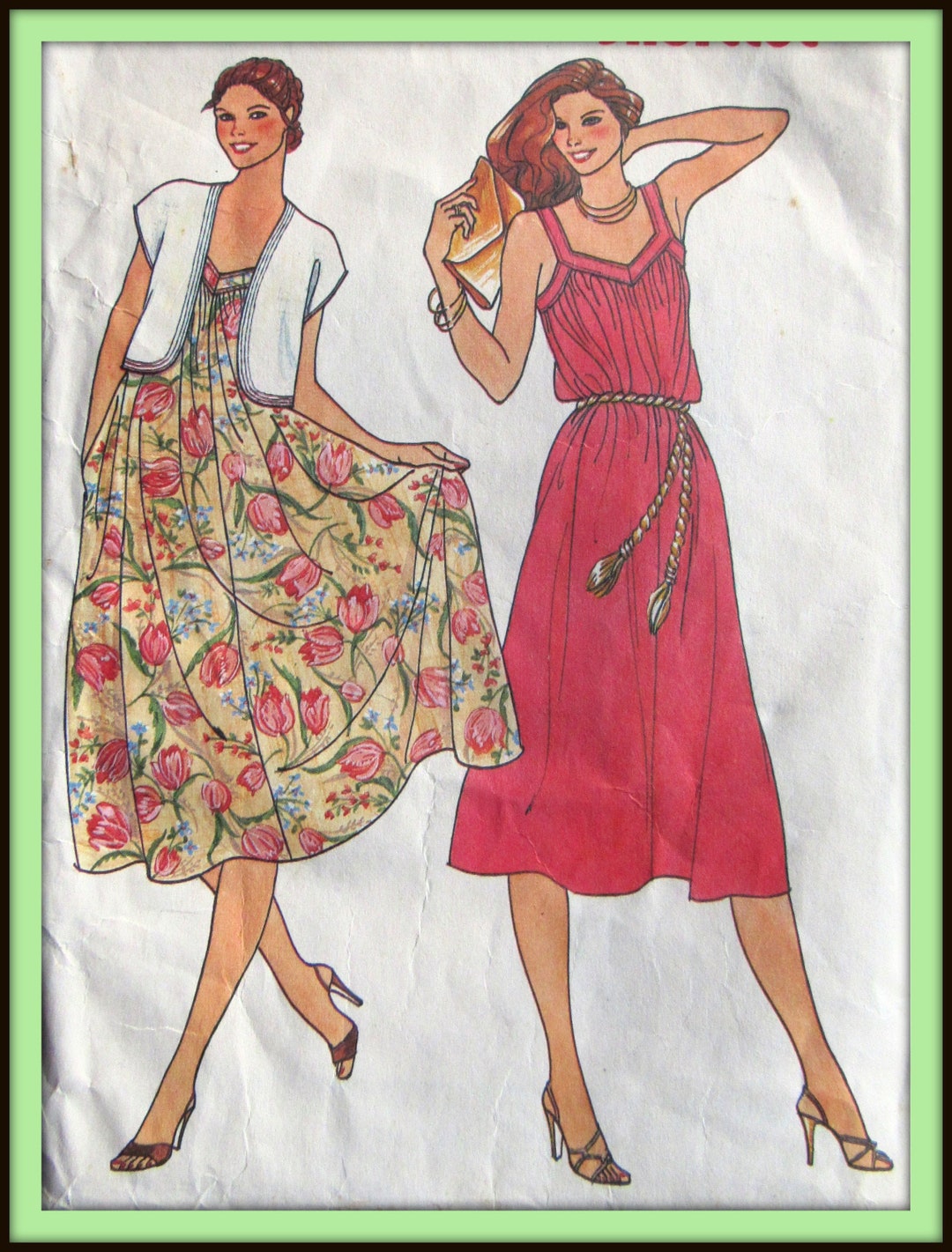 DRESS Vest BOLERO Junior Sundress Pattern Tank Dress Butterick 6524 ...