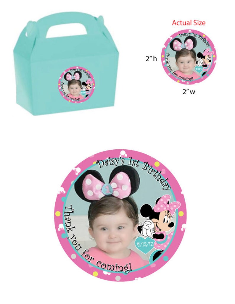 Minnie Mouse Party Favor Tag - Etsy