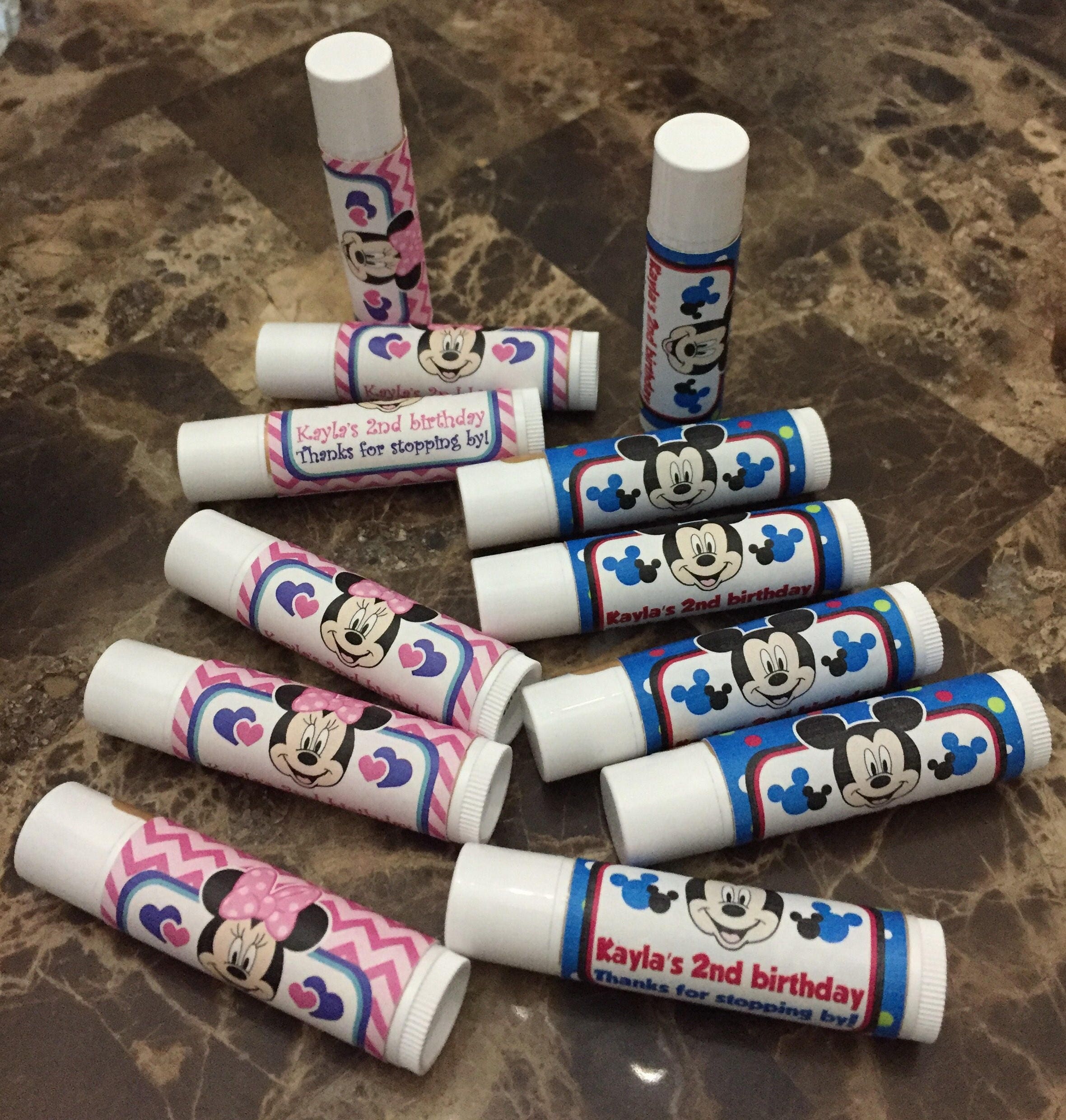 Minnie Mouse/mickey Mouse Lip Balm Label - Etsy