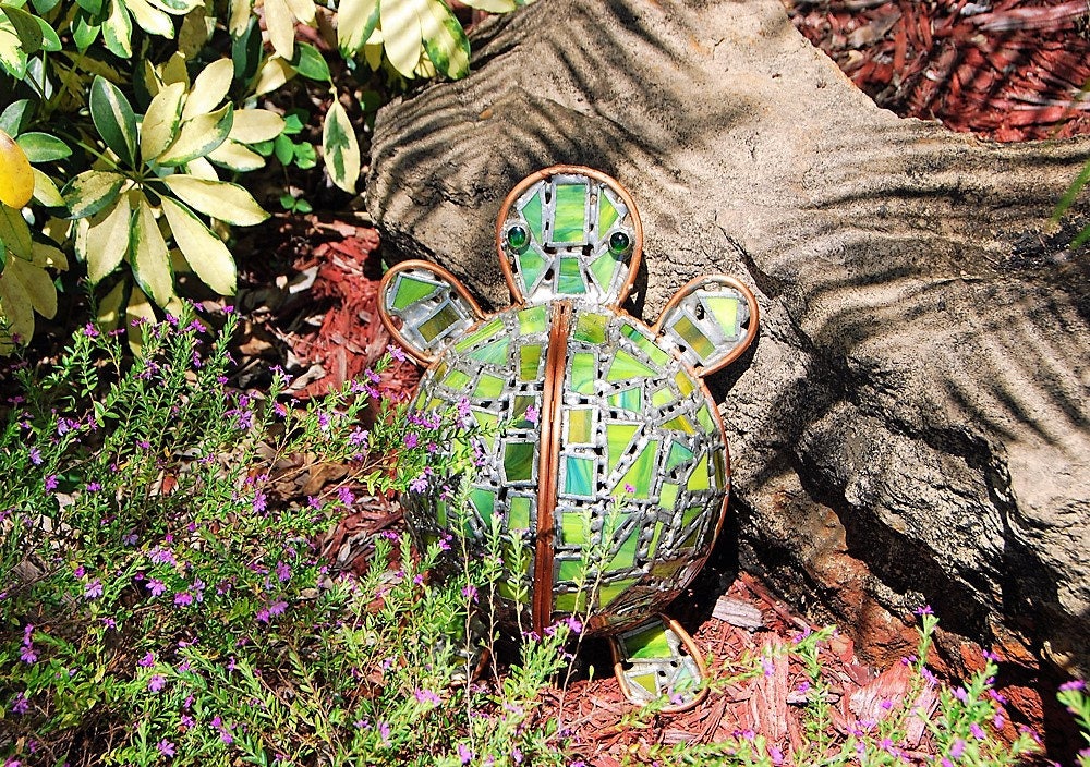 Turtle Garden Art Sculpture Metal Yard Art Copper Stained | Etsy