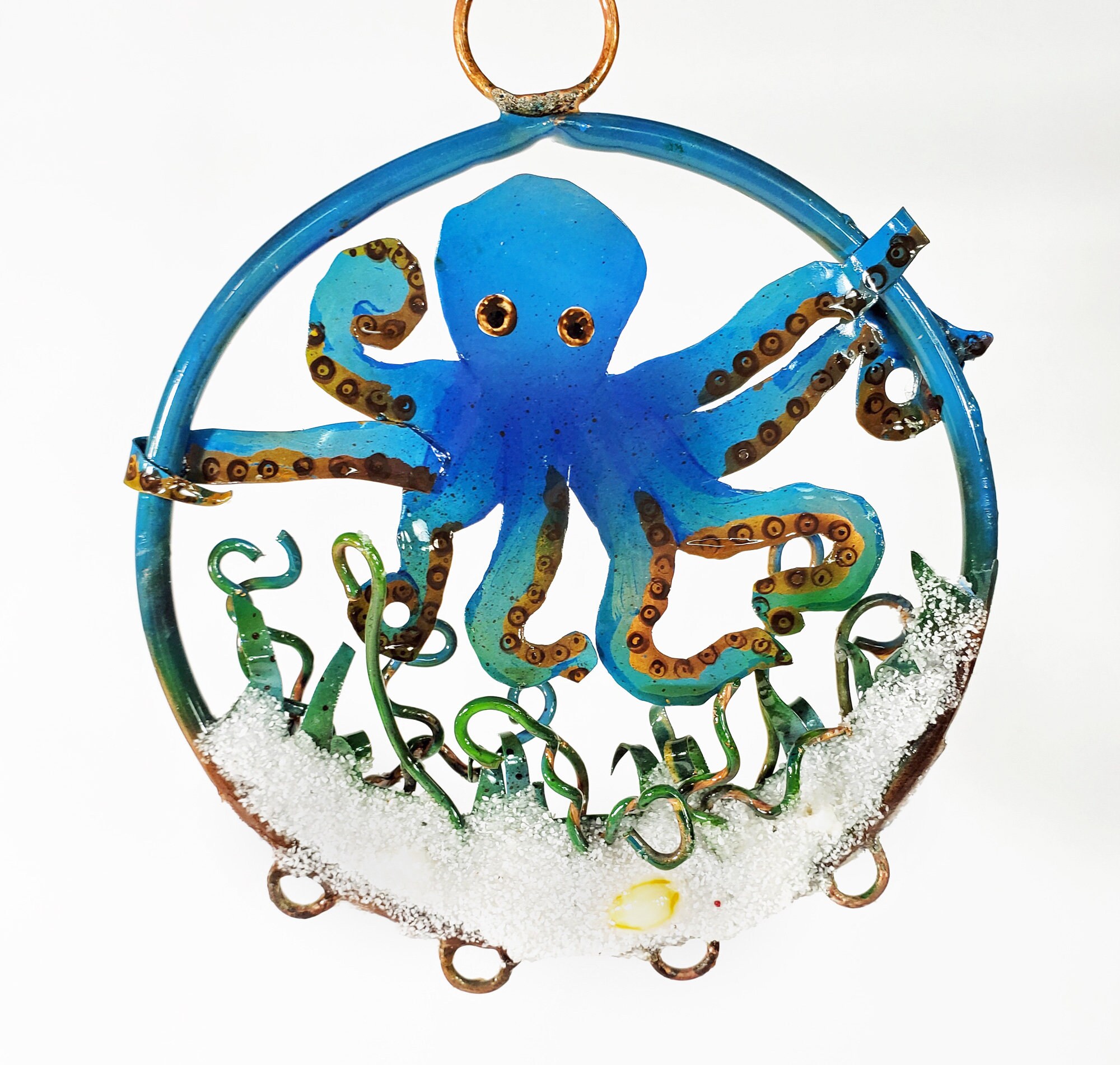 Octopus Wind Chime, Suncatcher, Outdoor Decor, Yard Art, Garden Art ...