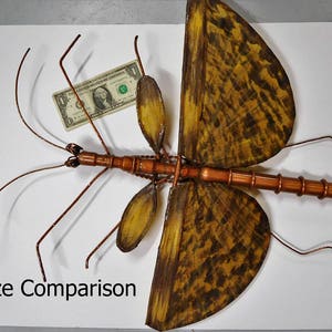 Garden Art Sculpture, Stick Bug, Insect Art, Wall Hanging, Phasma Gigas ...