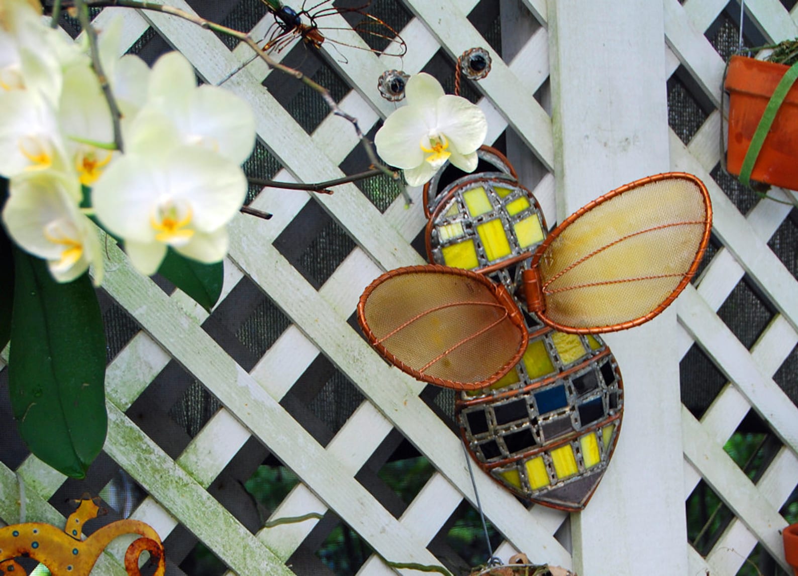 Bumble Bee Garden Art Sculpture Metal Yard Art Yellow | Etsy