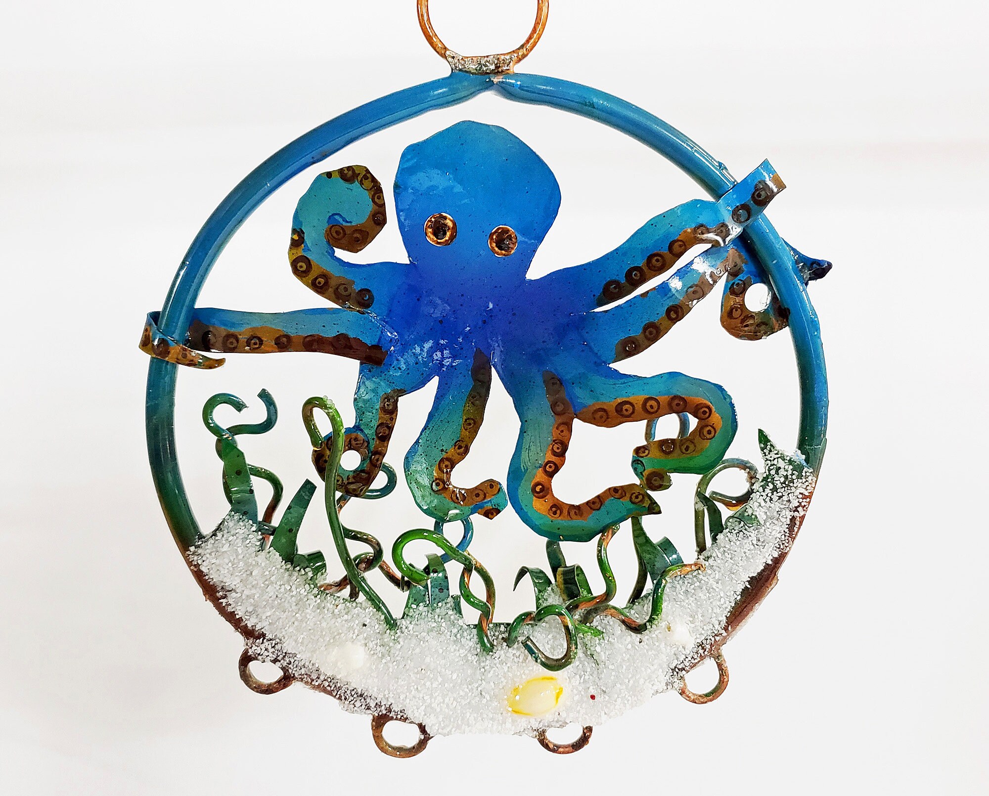 Octopus Wind Chime, Suncatcher, Outdoor Decor, Yard Art, Garden Art ...